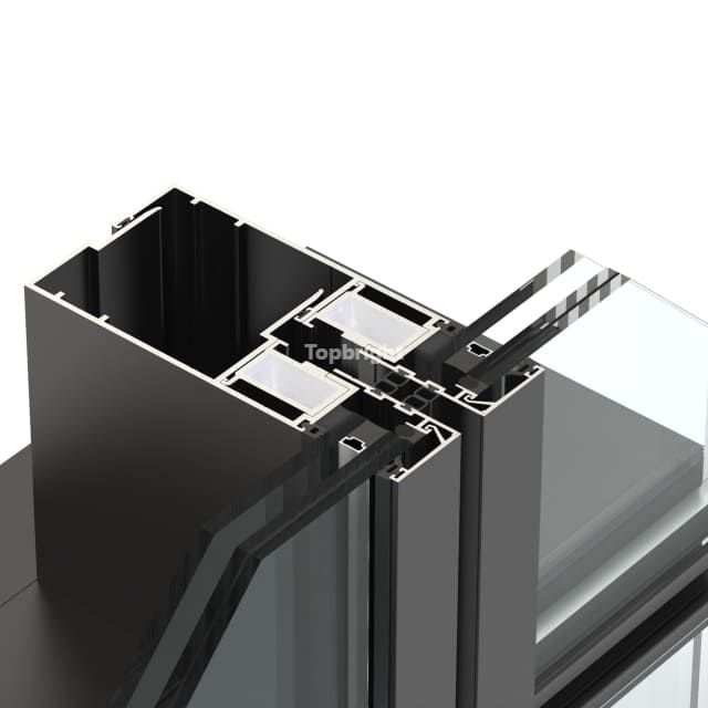 Face Width 95mm Thermal Break Unitized Curtain Wall System TB 95UCW