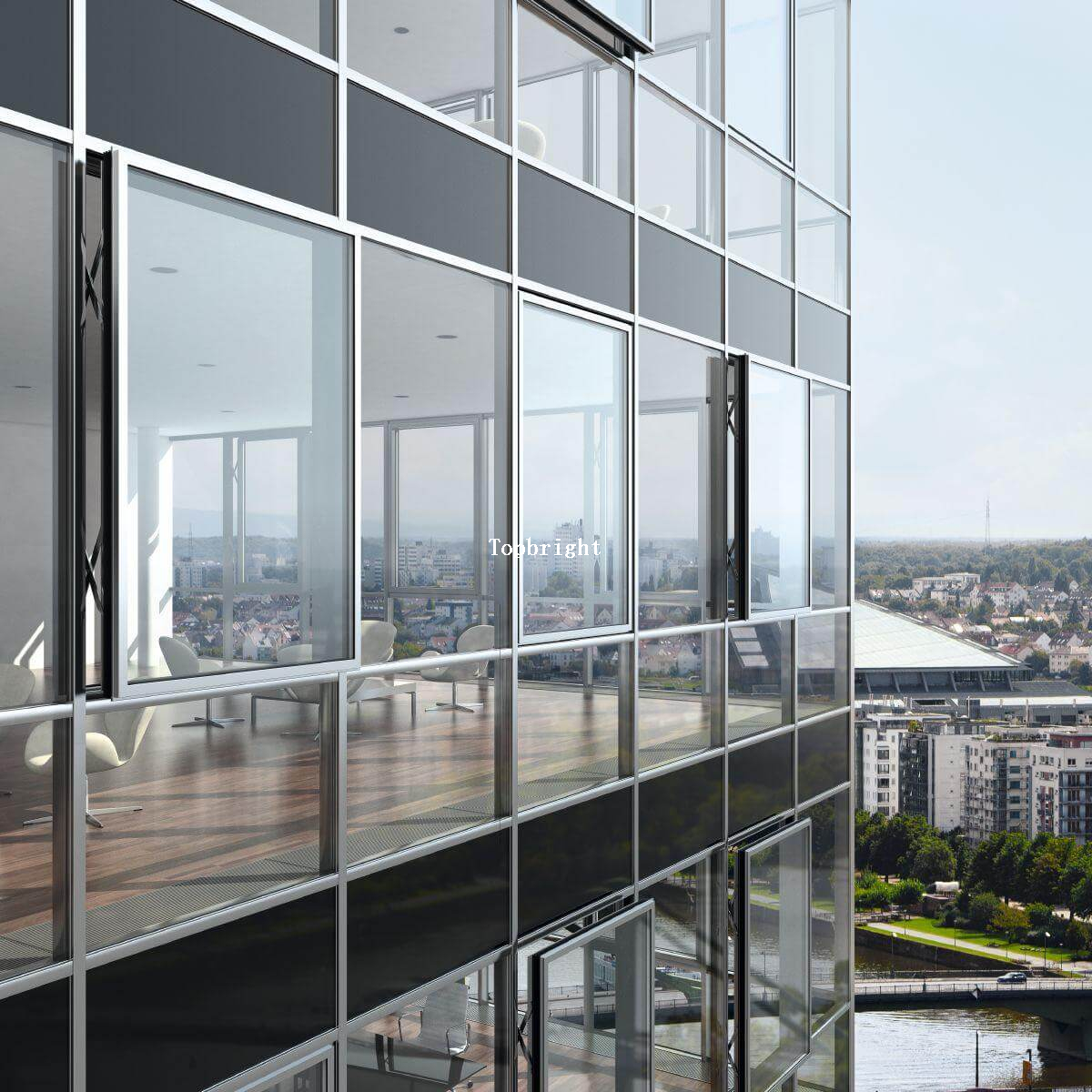 Point-Fixed Glass Facades Curtain Wall Building TP-CW-PF001 - Buy Point ...